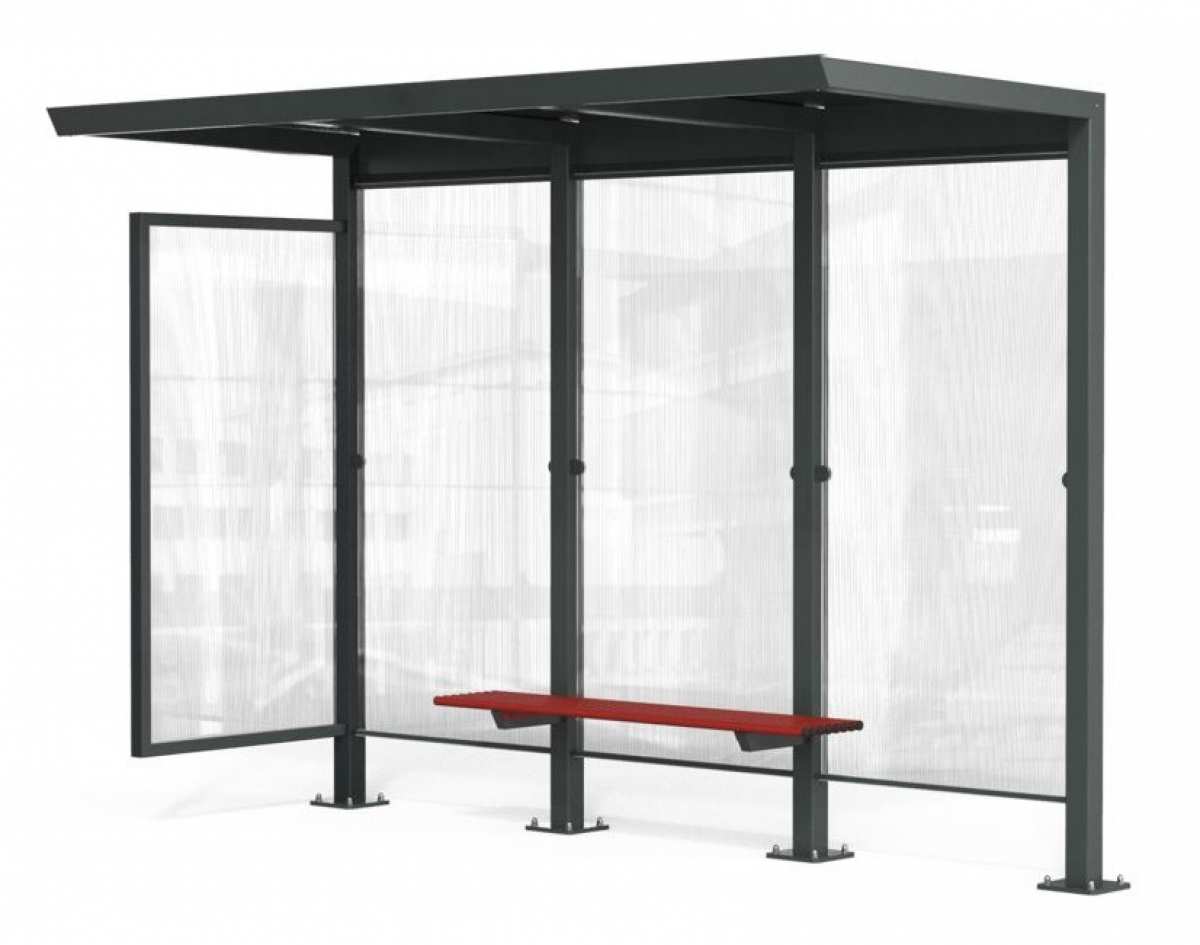 Statie de autobuz cu perete lateral STAD